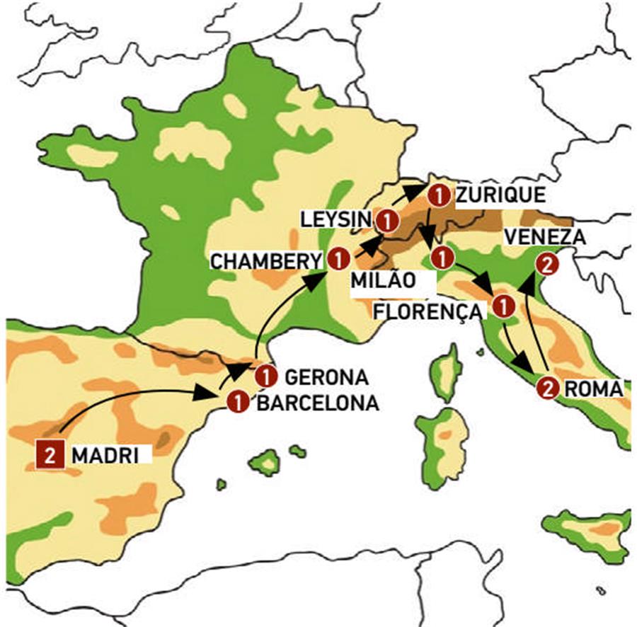 Da Espanha à Itália 2024 - Até 15 dias