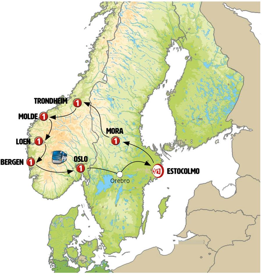Fiordos Legendarios Fin Estocolmo 2025 - Europa Nórdica